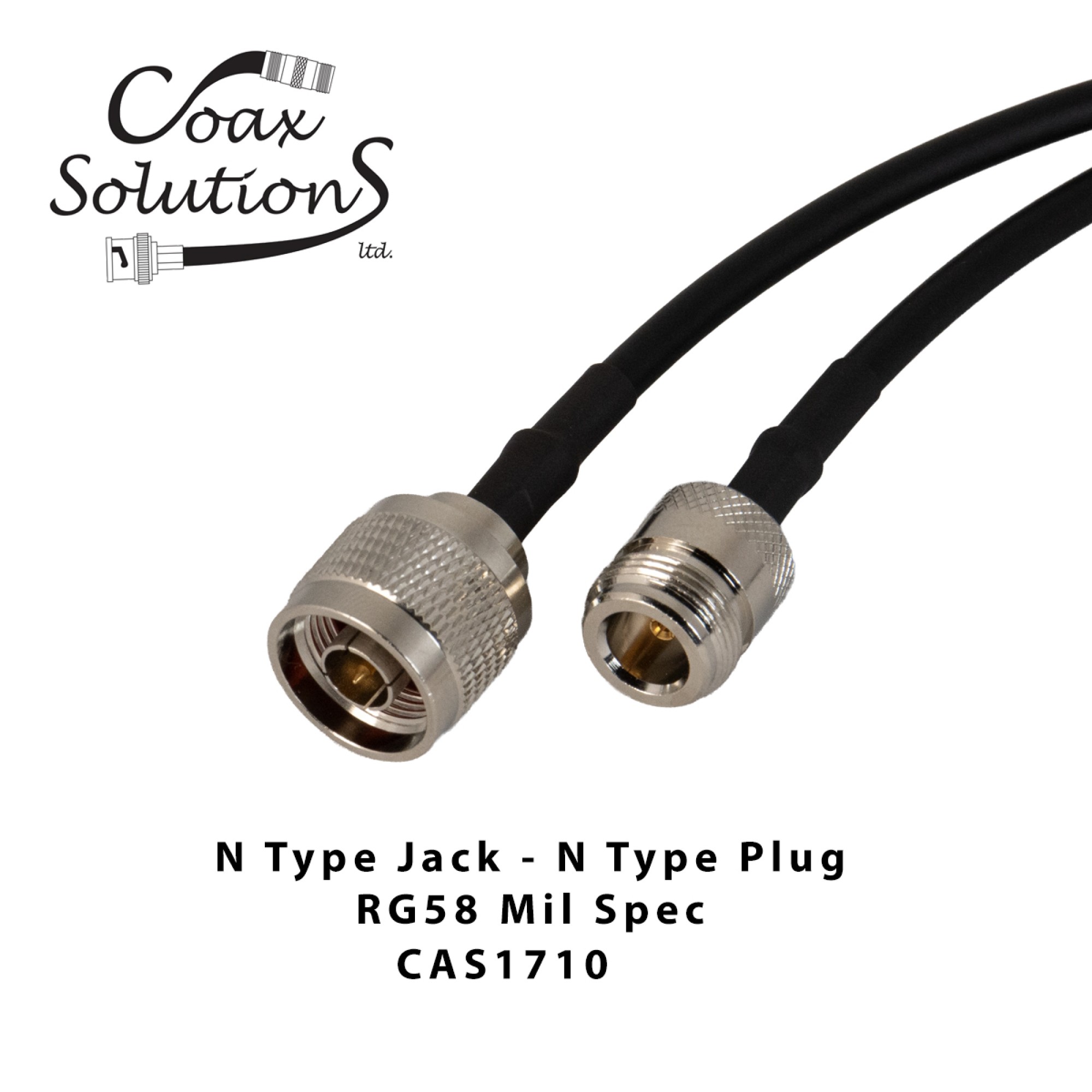 N Jack to N Plug RG58(Mil) Patch lead