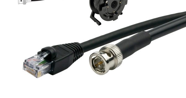 Belden 1694A + CAT6 Hybrid HD-SDI Patch Cable + Deployable Reel