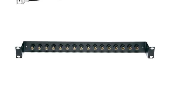 Recessed Patch Panel 1U 16 way - HD-SDI BNC